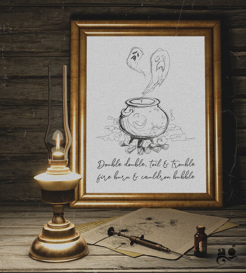 Double Trouble and Cauldron Bubble Unique Halloween - Etsy UK