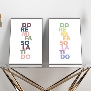 The Sound of Music Do Re Mi Prints, Color Options Set of 2, Music ...