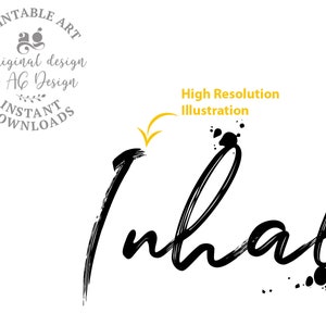 Inhale Exhale Print, Inhale Exhale Signs Wall Art, Pilates Gifts, Set ...