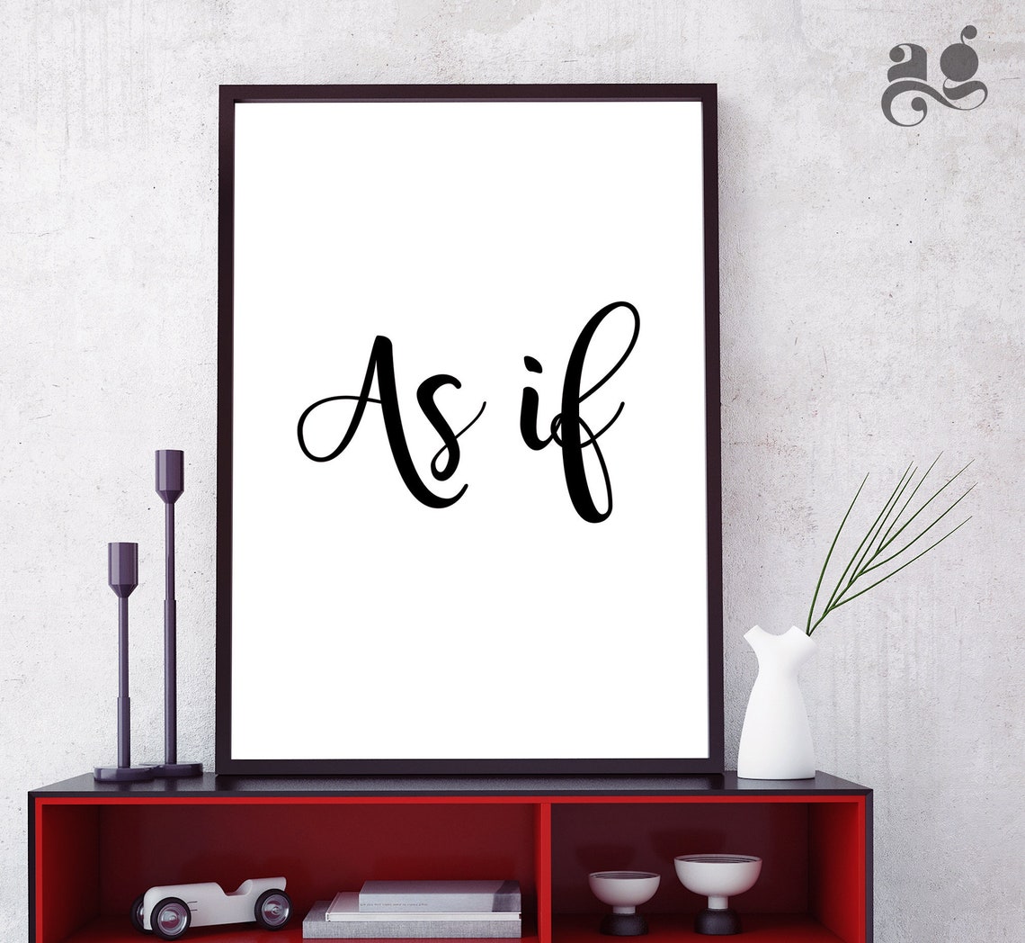 As If Print as If Sign Gift for Millennial Whatever Funny - Etsy India