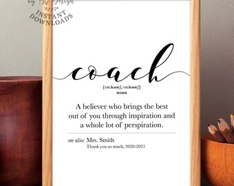 Coach Trainer Gift - Etsy