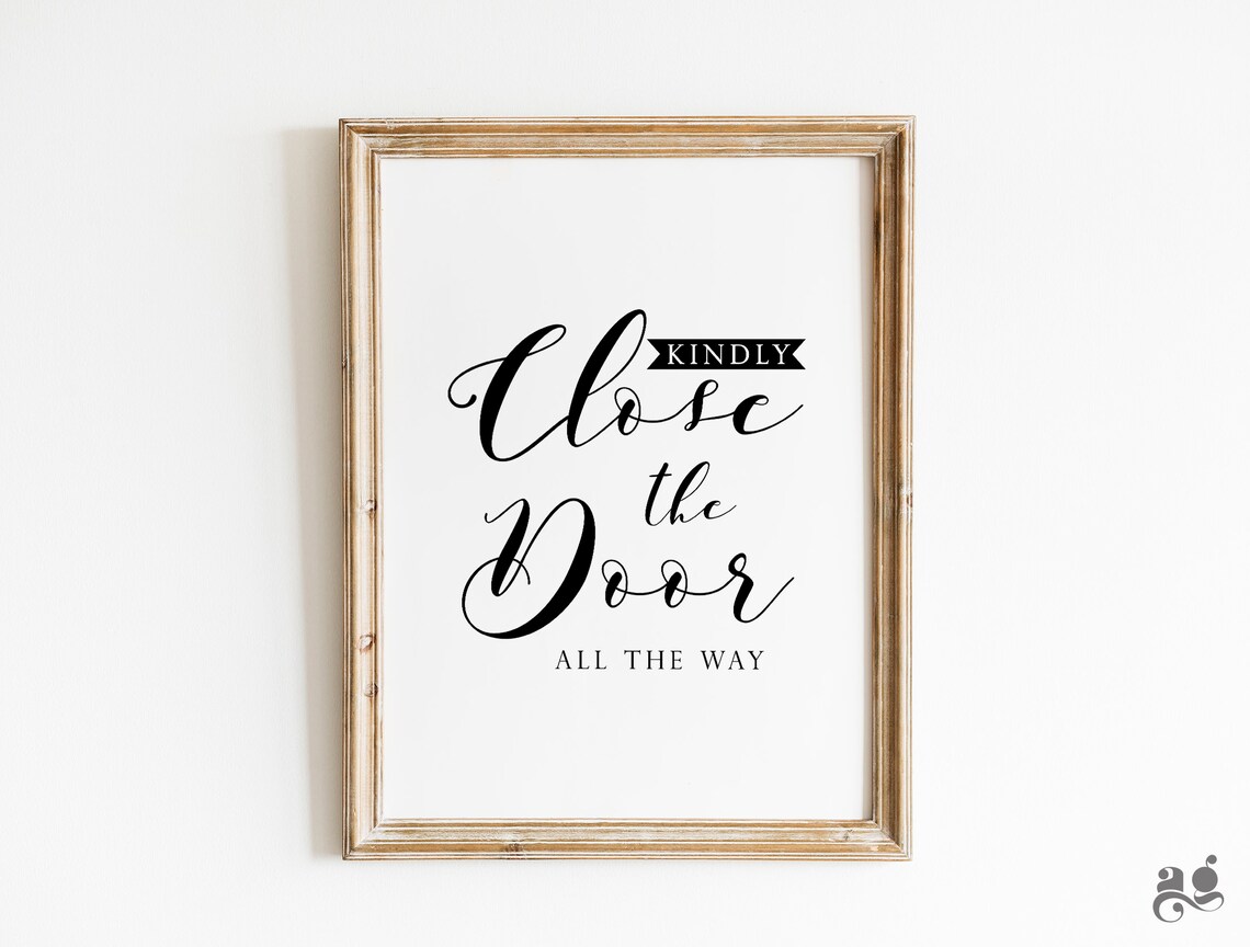 Close the Door Sign Airbnb House Rules Sign Open Close - Etsy