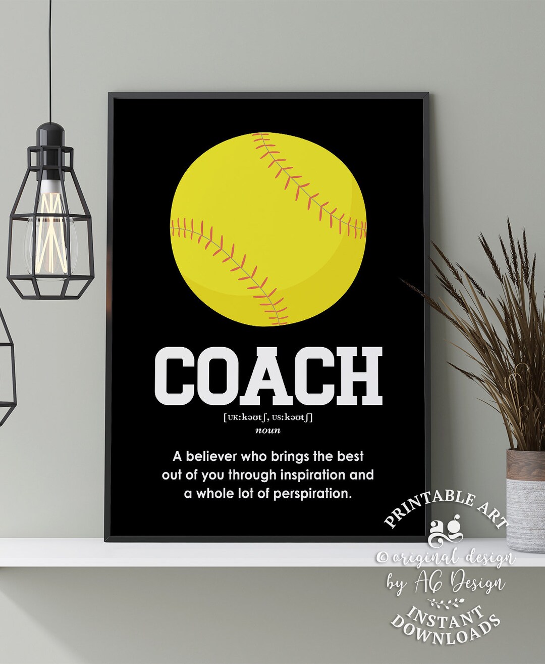 Softball Coach Gift Printable Coach Appreciation Gifts Best - Etsy