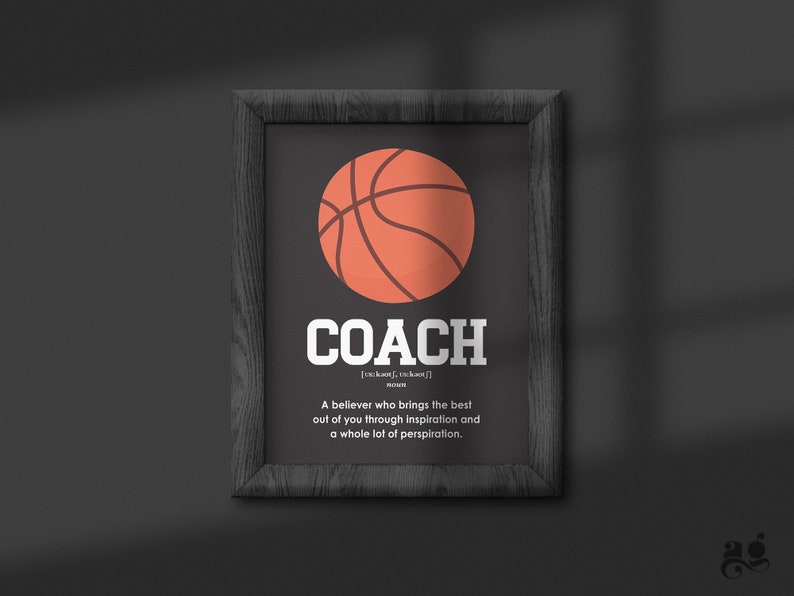 Basketball Poster, Basketball Team Sign Gift, Coach Appreciation Thank ...