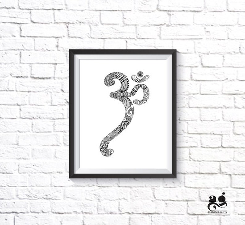 Om Print, Yoga Room Decor, Om Meditation Gifts, Printable Om Poster ...