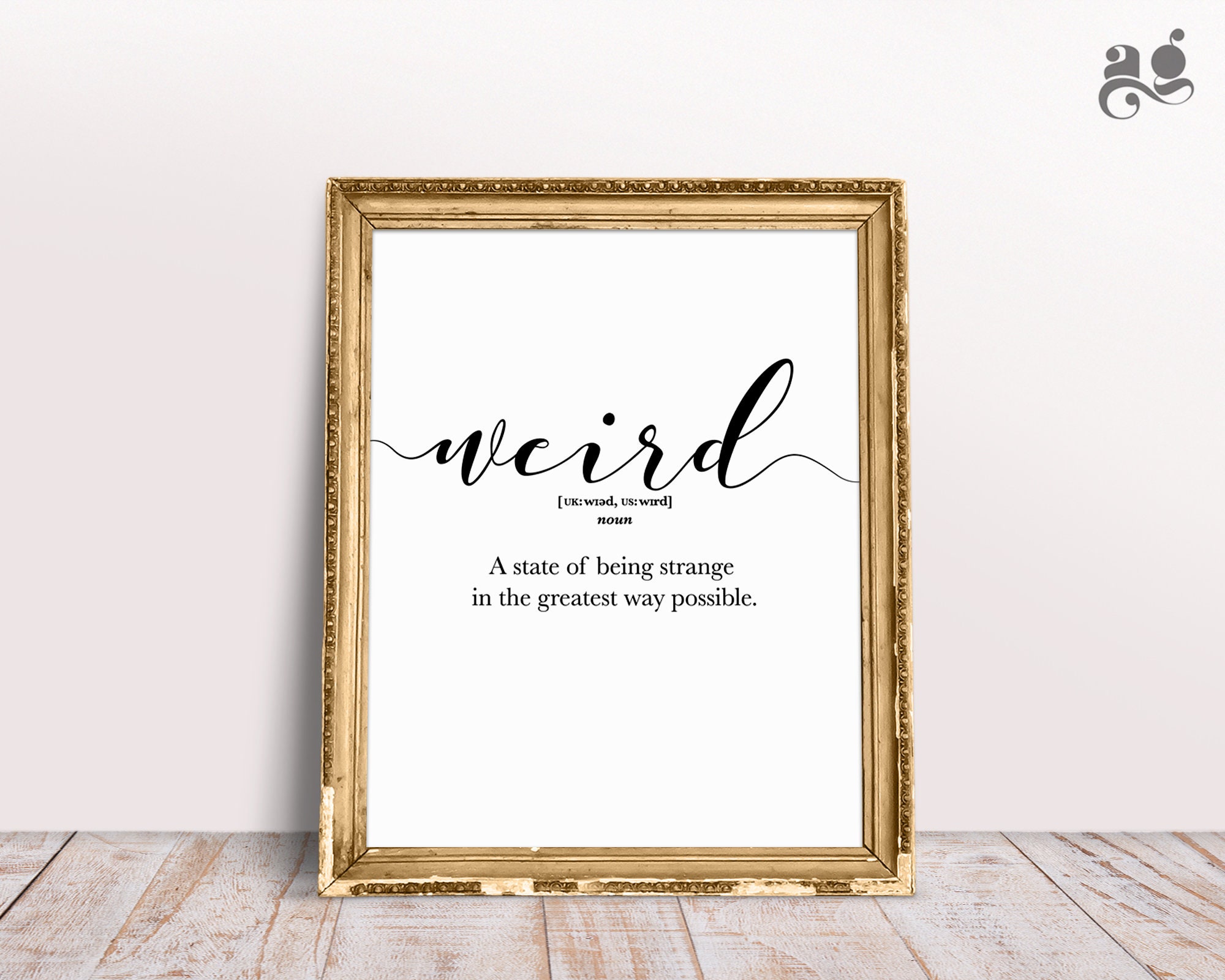Weird Definition Print Weird Print Gifts Funny Gifts From - Etsy