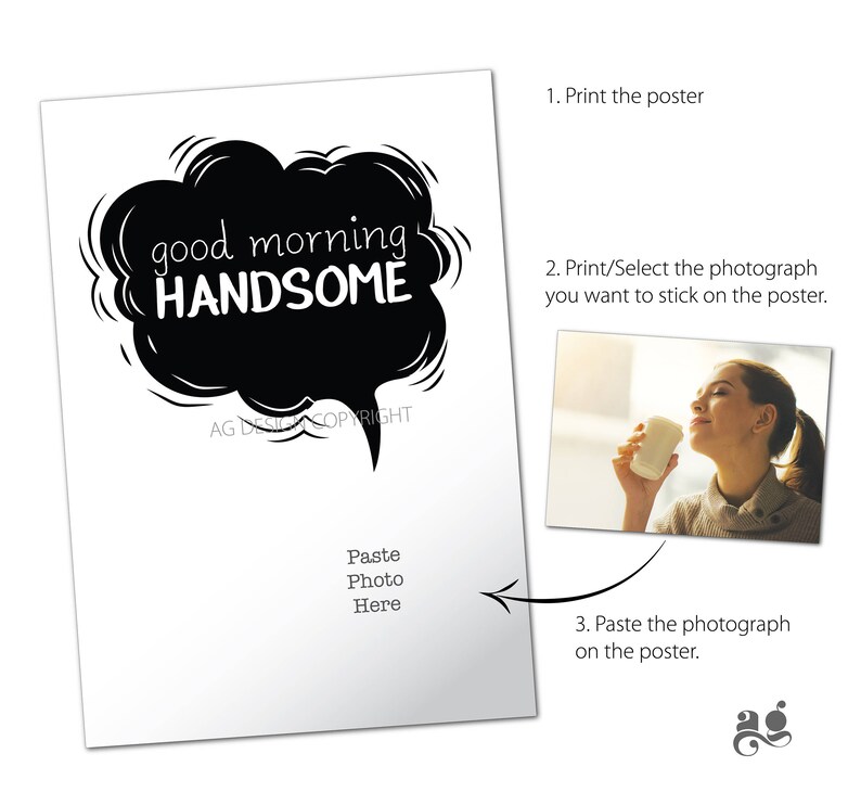 Good Morning Handsome - INSTANT DOWNLOAD, Personalized Valentine Gift ...