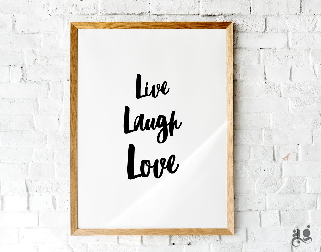 Live Laugh Love, Printable Funny Wall Poster, Slumber Party Decor ...