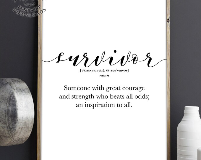 Survivor Definition Printable Cancer Survivor Surgery - Etsy