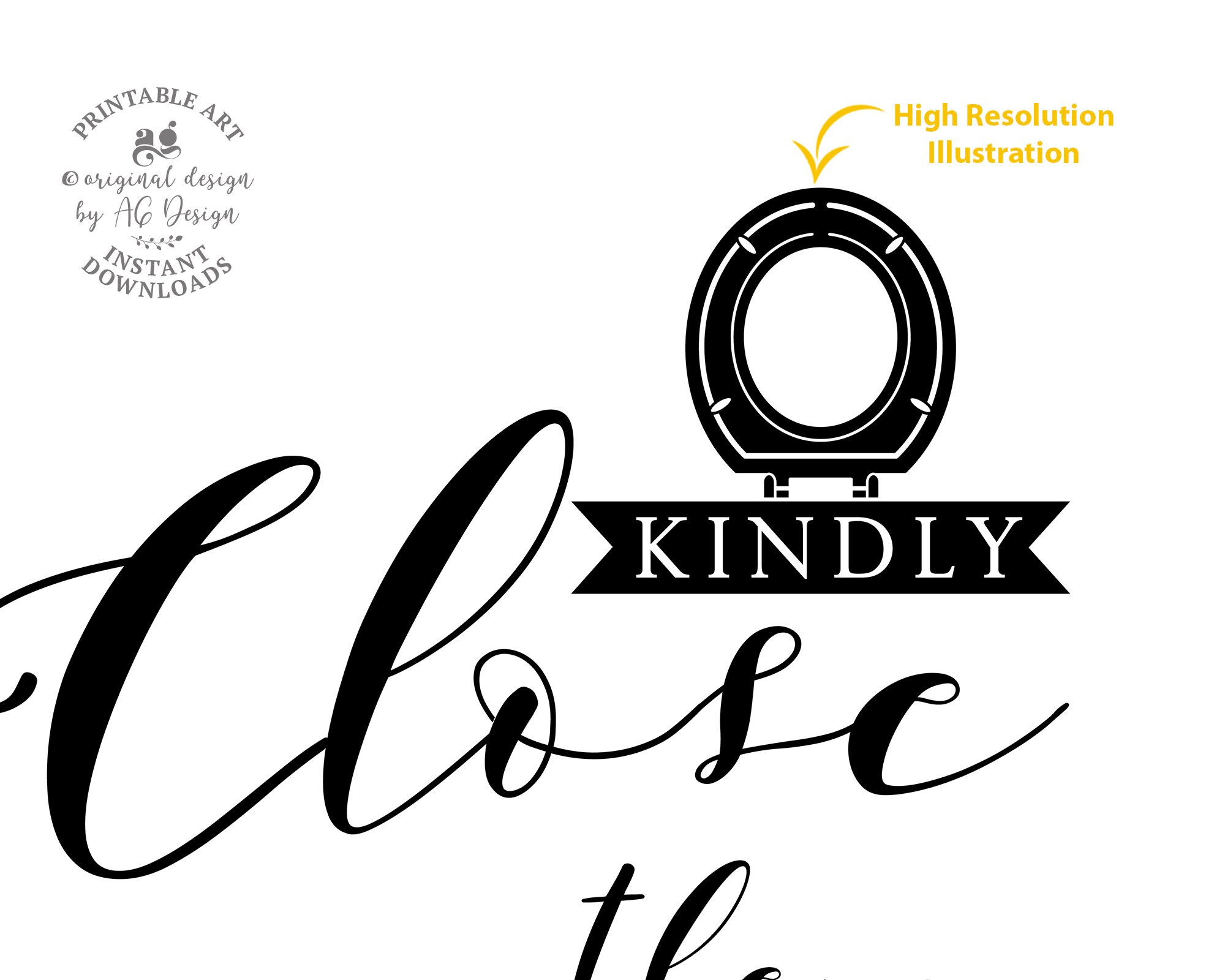 Close the Lid Printable Bathroom Rules Sign Half Bath Sign - Etsy