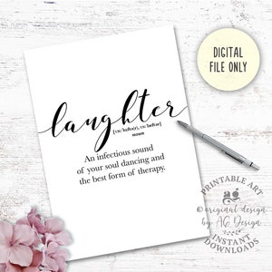 Laughter Wall Print, Laughter Definition, Printable Qoutes ...