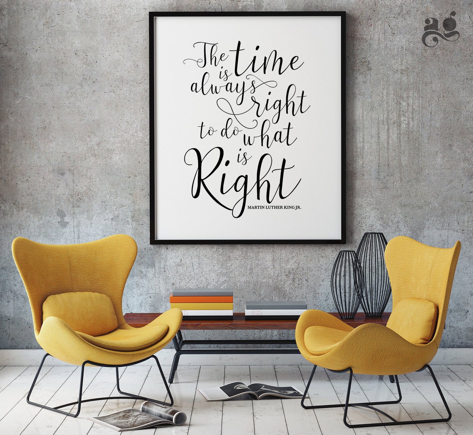 Martin Luther King Quote Print, the Time is Always Right, Wall Decor ...