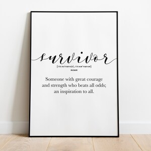 Survivor Definition Printable, Cancer Survivor Surgery Present, Warrior ...