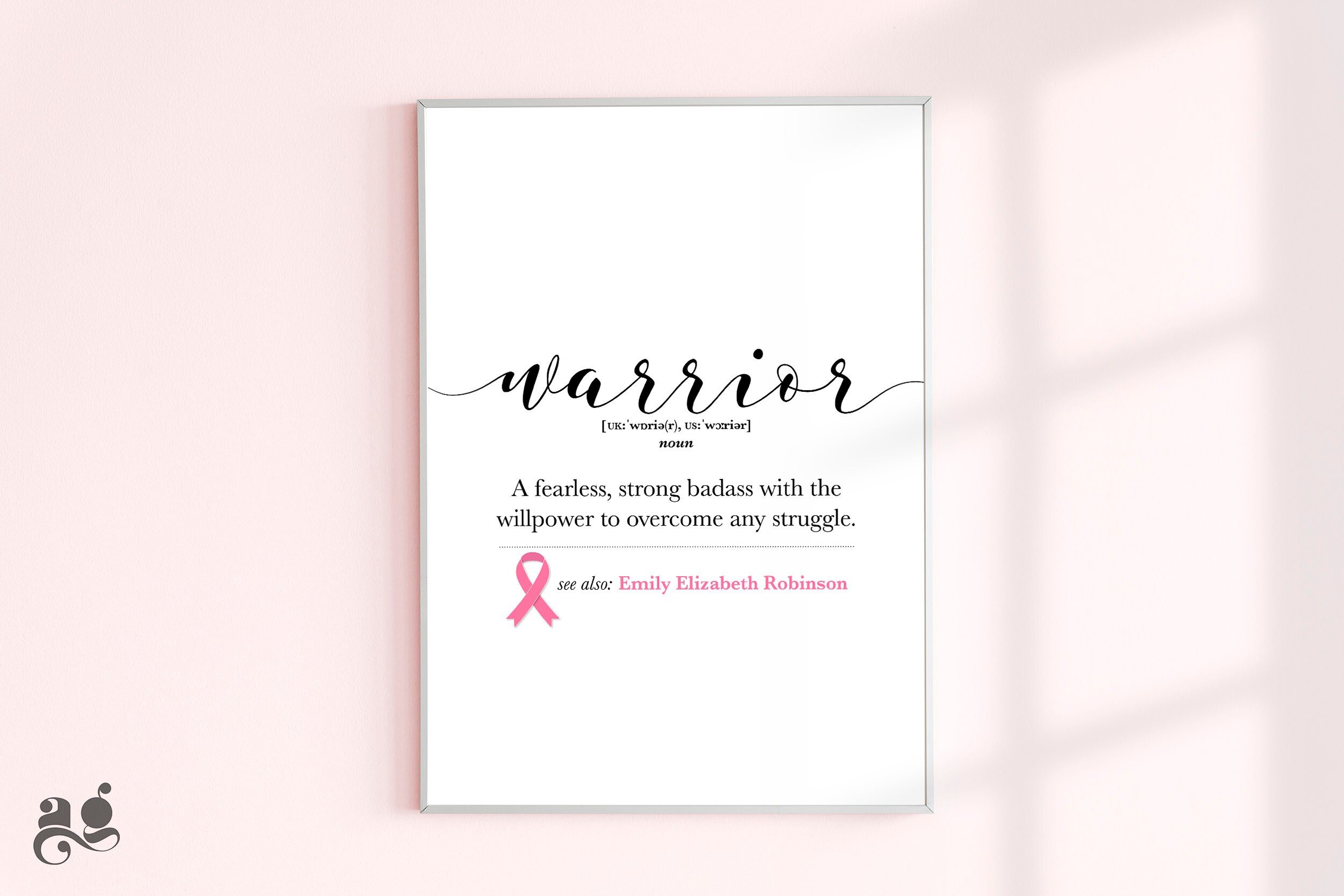 Cancer Survivor Gift, Personalized Warrior Printable With Cancer Ribbon ...