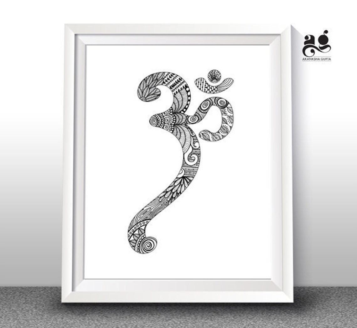 Om Print, Yoga Room Decor, Om Meditation Gifts, Printable Om Poster ...