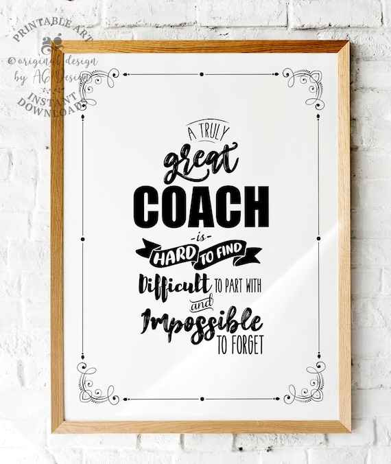 Coach Retirement Quotes Thank You Gift For Coach PRINTABLE, Coach