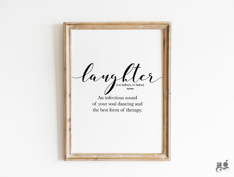 Laughter Wall Print, Laughter Definition, Printable Qoutes ...
