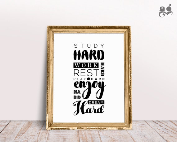 Study Hard Poster