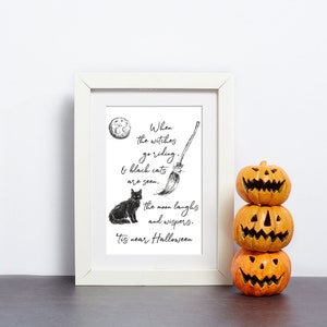 When the Witches Go Riding, Halloween Quotes, Primitive Halloween Sign ...