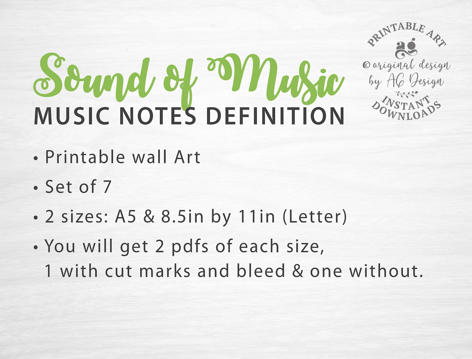 Do Re Mi Prints Sound of Music Poster Set of 7 Music Studio - Etsy