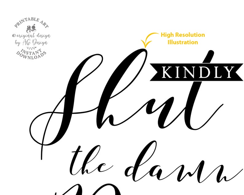 Shut the Damn Door, Kindly Close the Door, Bathroom Rules, Airbnb House ...