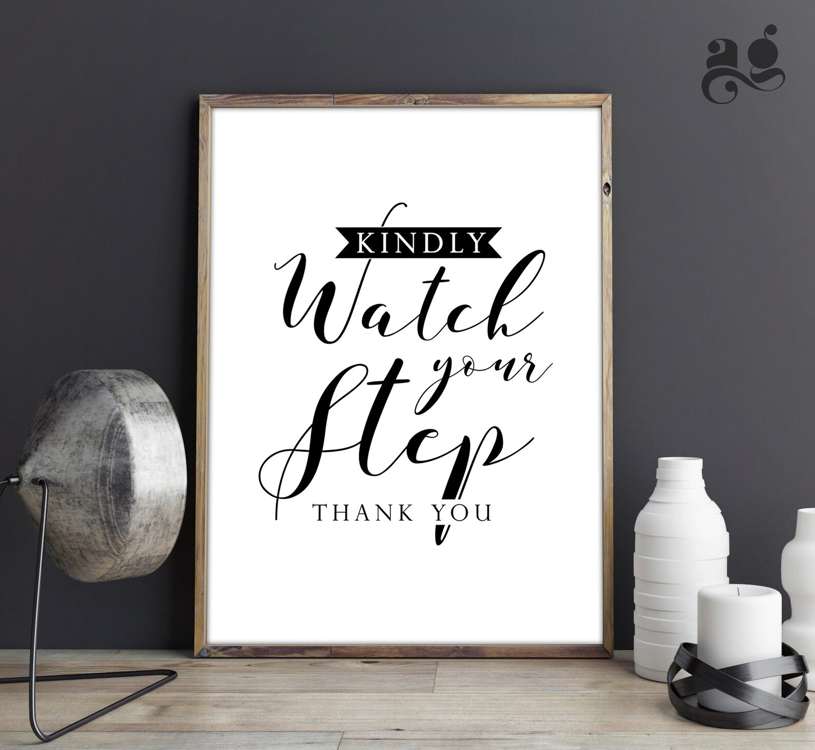 Watch Your Step, Caution Step Sign, Practical Home Decor, Digital ...