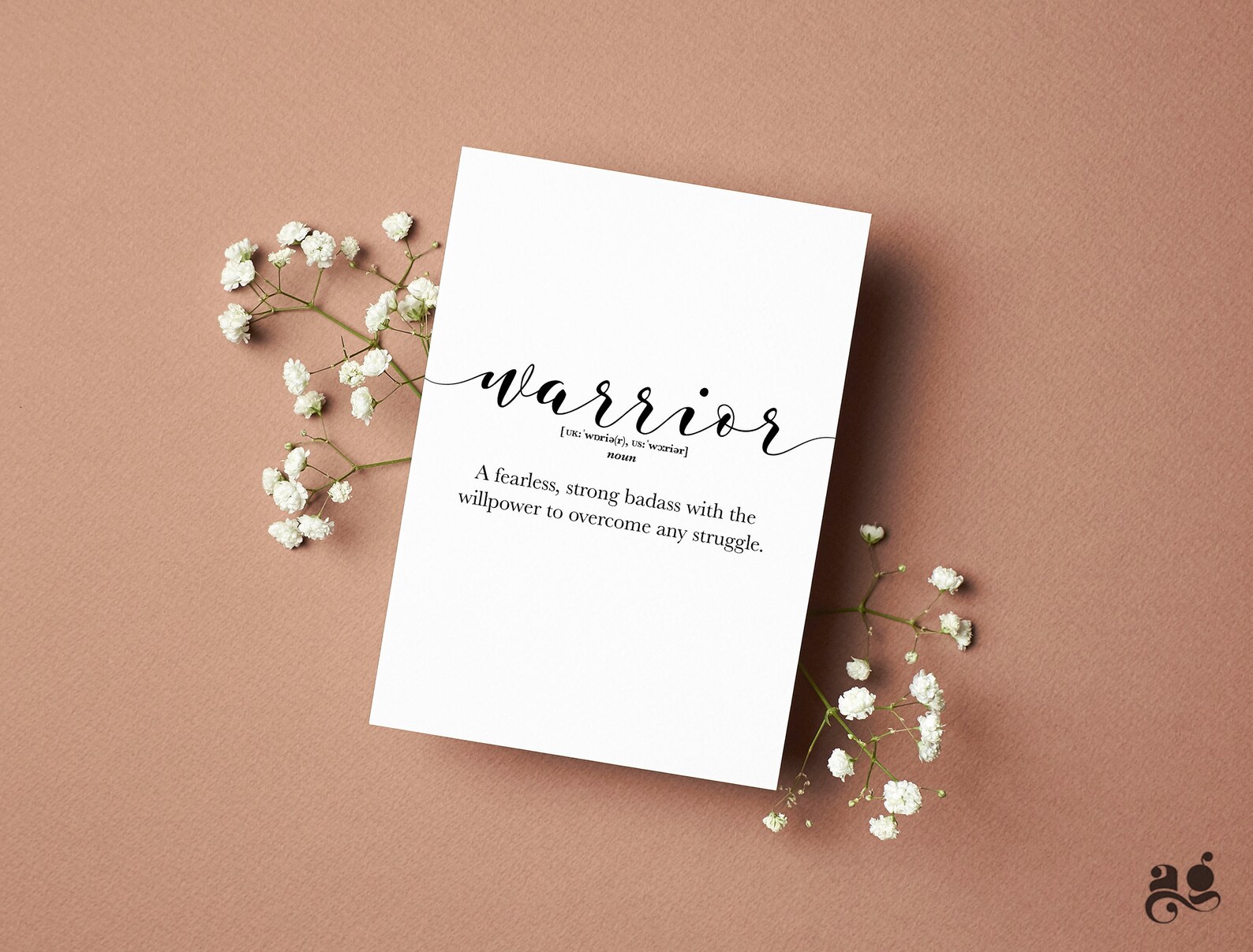 Printable Card for Warrior, Support Sympathy Card, Affirmation Cards ...