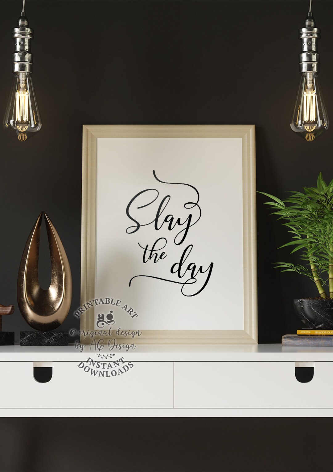 Slay the Day Printable Slay Print Office Cubicle Wall Decor - Etsy