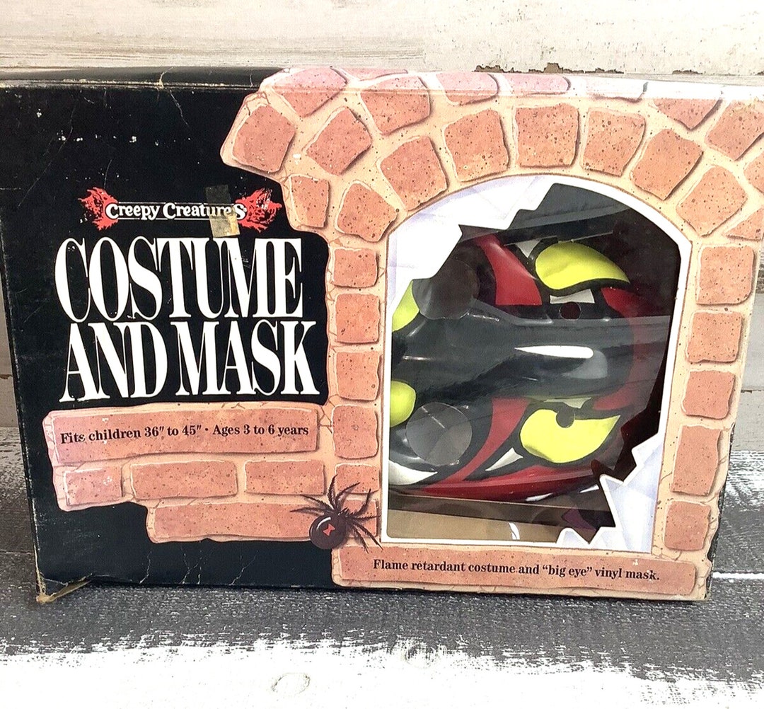 Vintage 80s Ben Cooper Creepy Creatures Mask and Costume Goblin 3 to 6 ...