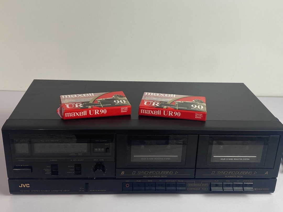 Vintage JVC Stereo Double Cassette Deck Model TD-W106 Synchro Dubbing Works - Etsy