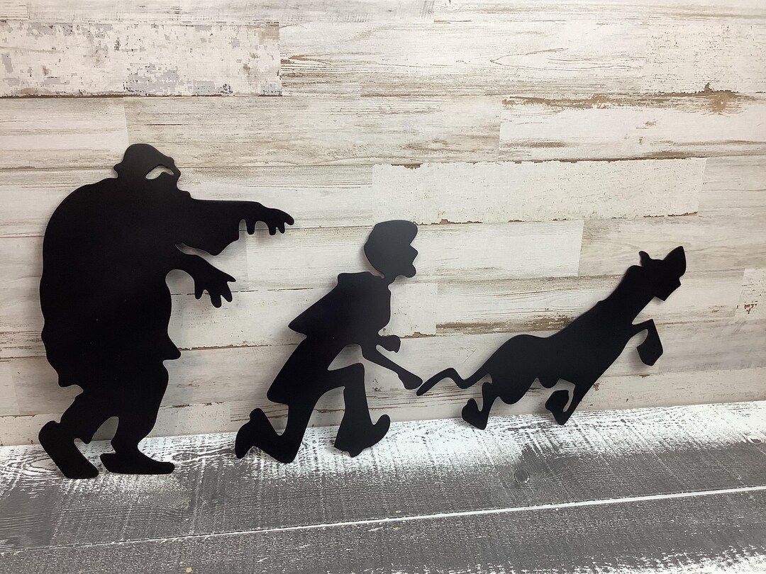 Cartoon Chase Scene Metal Art Sign 26"x 12" Made in USA - Etsy