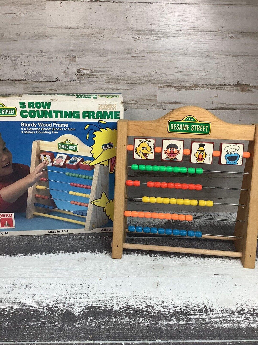 Vintage Sesame Street Wooden Counting Frame Abacus 1970's - Etsy