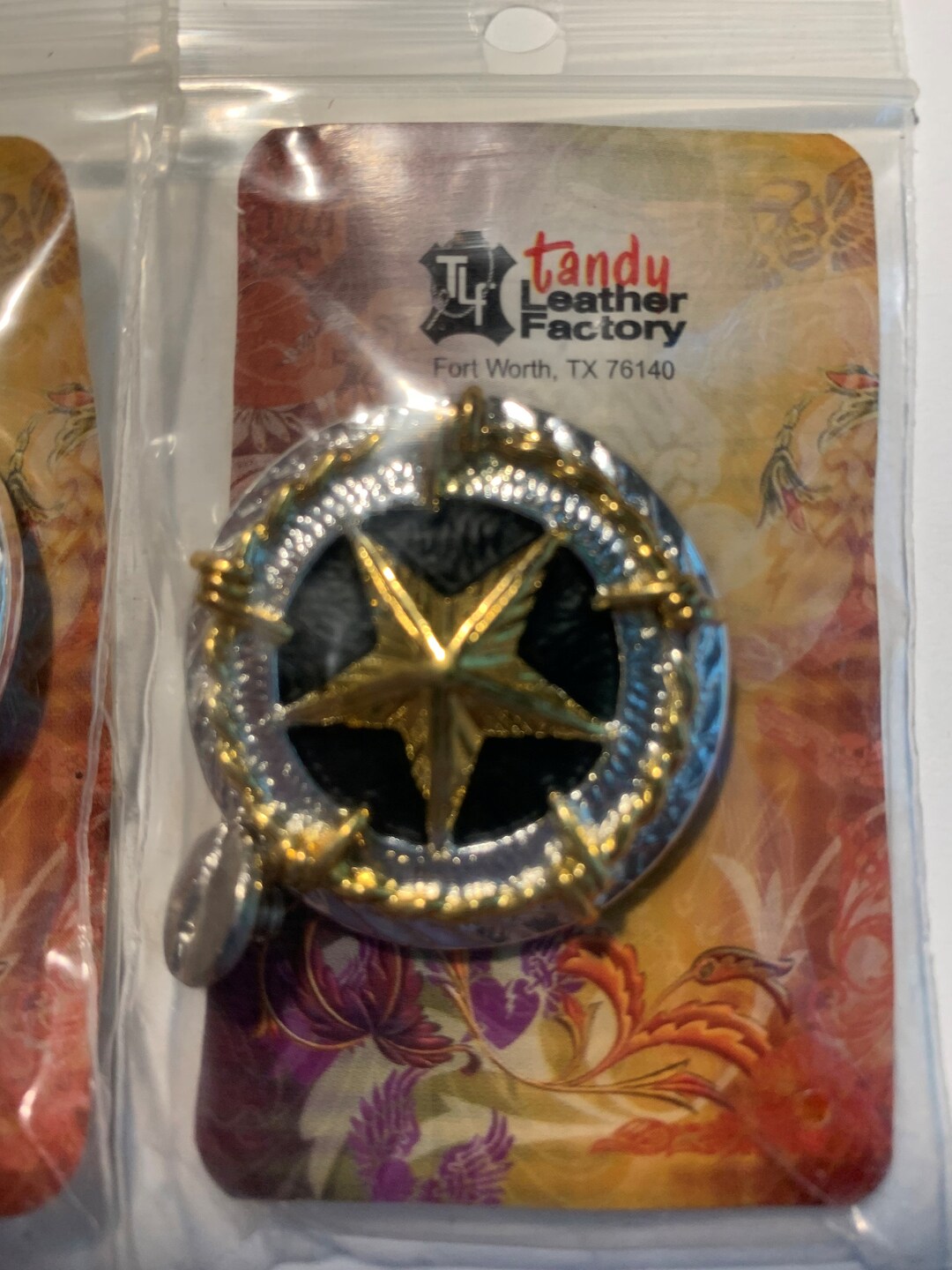 Tandy Gold Star an Barbwire Conchos 1 3/8 - Etsy