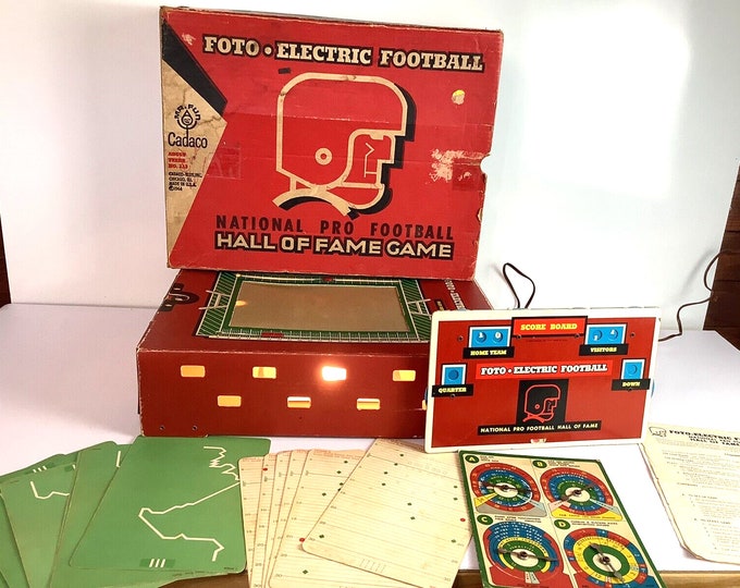 Cadaco Foto Electric Football Game No 233 Pro Football HOF Game Vintage ...