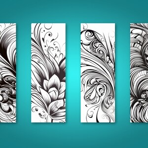 Printable Bookmarks Tattoo Lined Art - Etsy