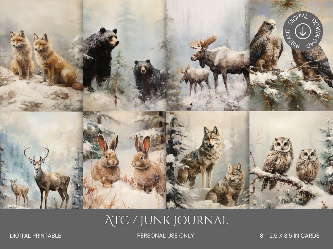 ATC Digital Download ATC Packs Ephemera for Junk Journals Scrapbooking ...