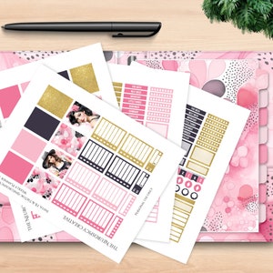 Chic in Pink Lifestyle DIGITAL Planner Stickers Aesthetic- PRINTABLE ...