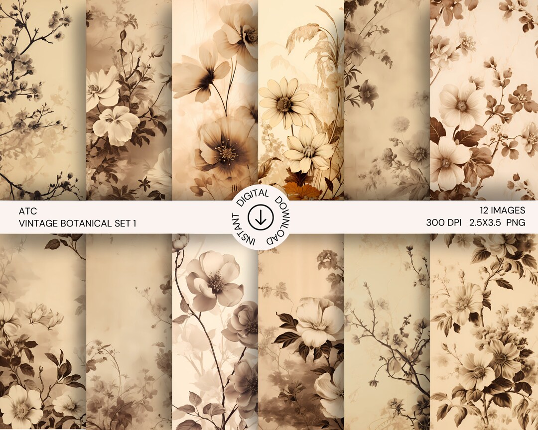 ATC Digital Download ATC Packs Ephemera for Junk Journals Scrapbooking ...