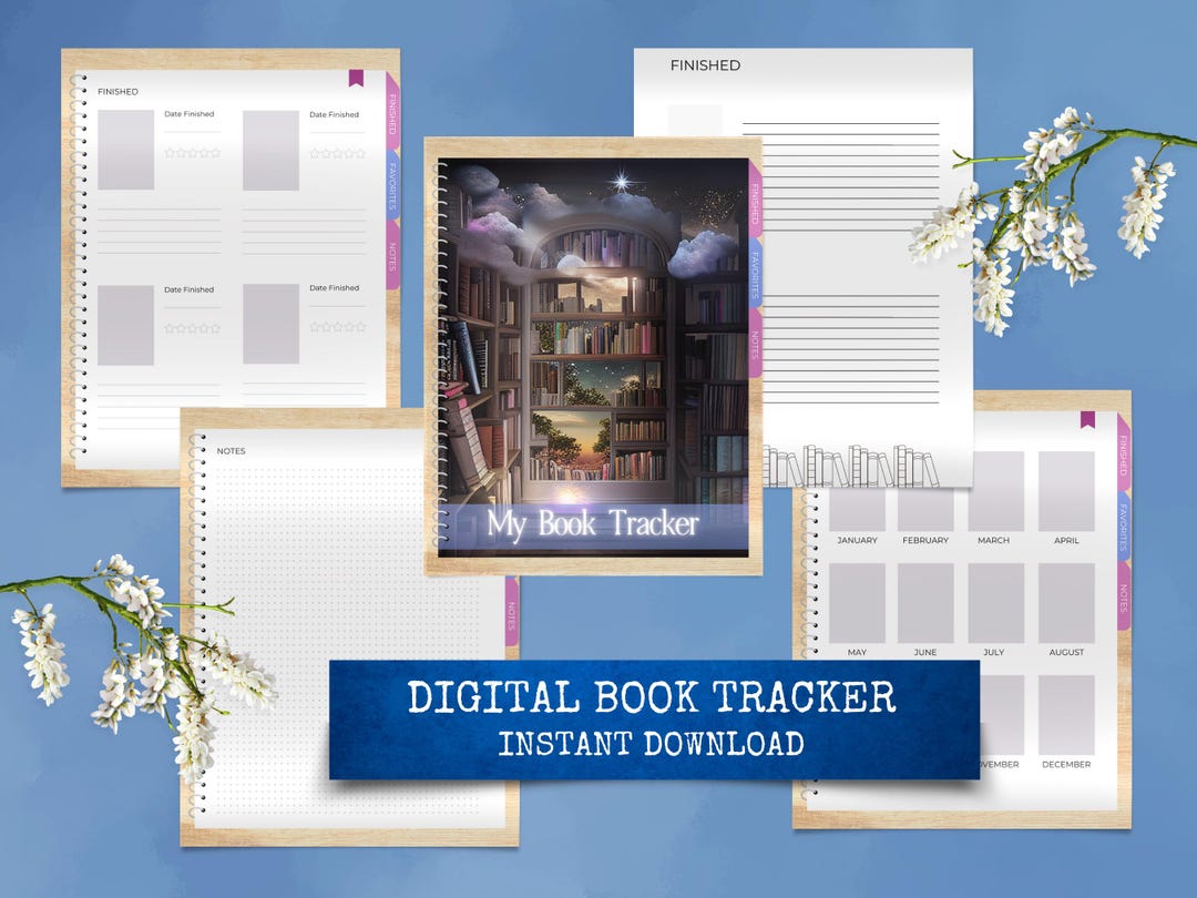Digital Reading Tracker | Reading Journal, Reading Log for Goodnotes ...