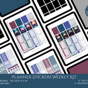 Lotus Blossoming DIGITAL Planner Stickers Aesthetic- PRINTABLE Weekly ...
