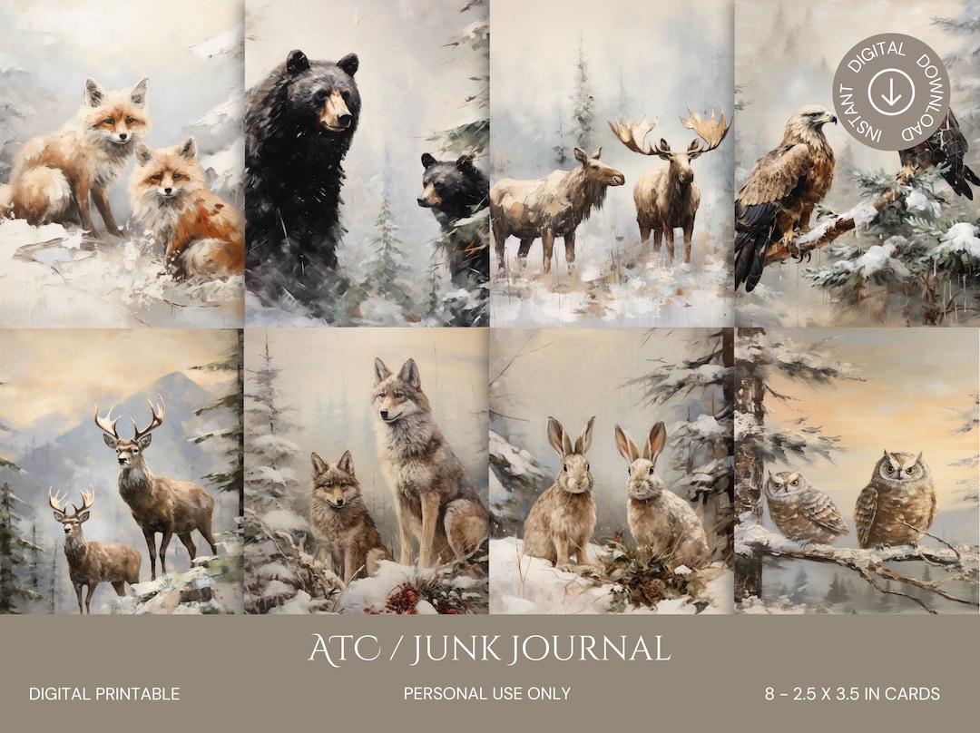 ATC Digital Download ATC Packs Ephemera for Junk Journals Scrapbooking ...