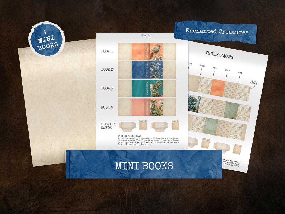 Miniature Books || Magical Creatures Set of 4 Digital Download ...