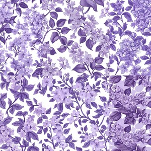 Lilacs in Bloom: Printable Digital Papers for Instant Download ...