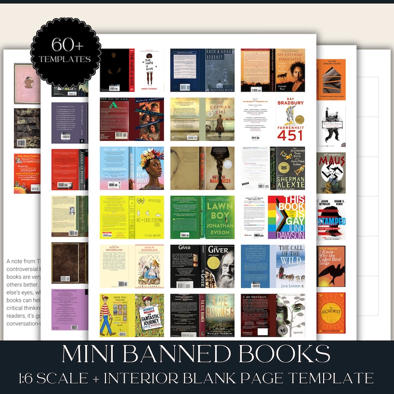 1/6 Scale Mini Books - Etsy
