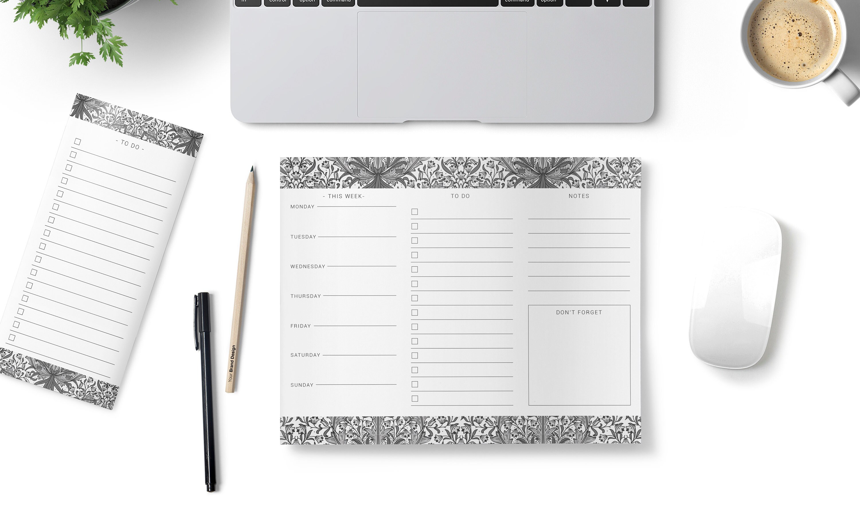 Week Organiser, to Do List, Desk Planner, William Morris, Bluebell ...