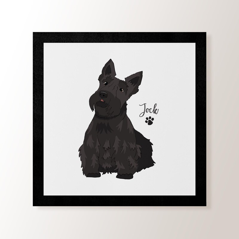 Scottie Dog Print - Etsy UK