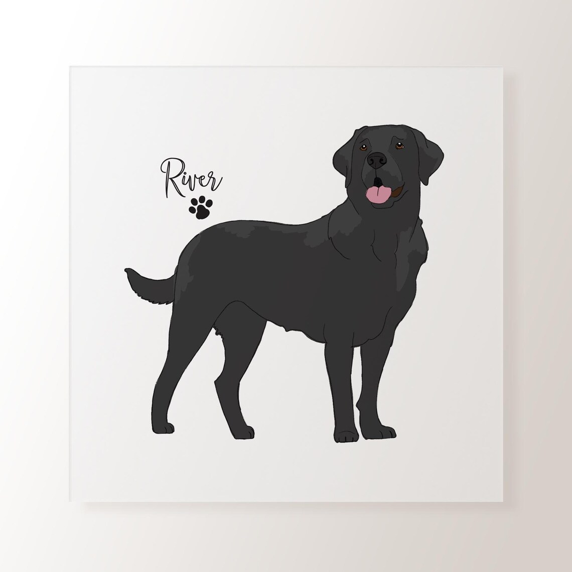 Personalised Black Labrador Dog Print Bespoke Wall Decor - Etsy