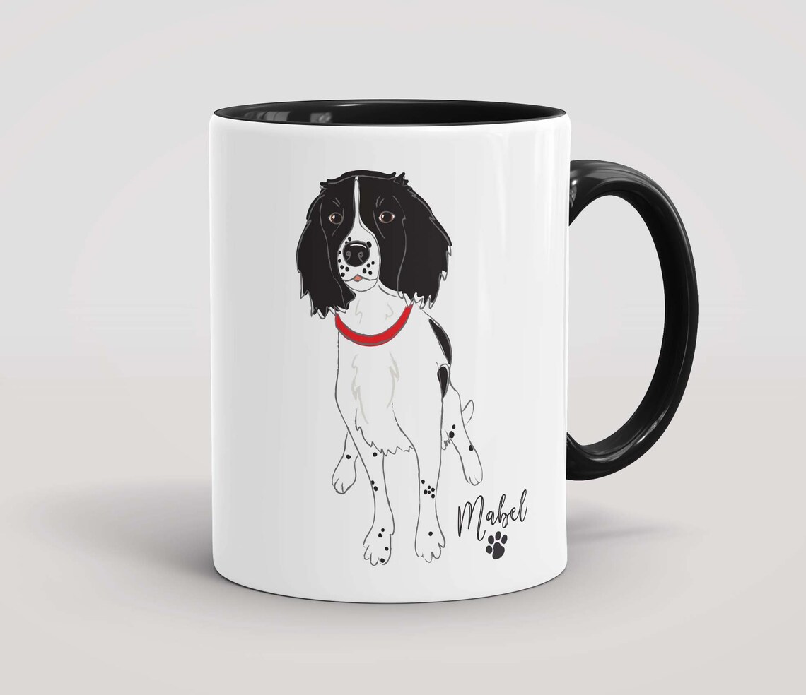 Personalised Springer Spaniel Mug Bespoke Illustrated Dog - Etsy UK