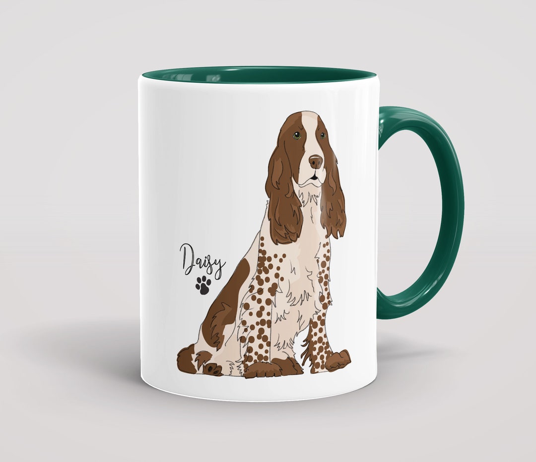 Personalised Brown and White Show Spaniel Mug Bespoke - Etsy UK
