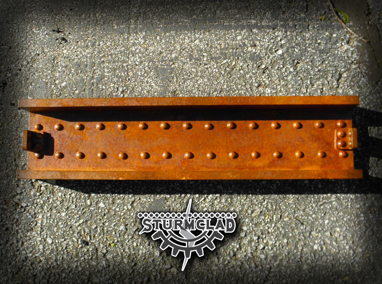 Rustic Iron Beam Wrought Iron Shelf, Industrial Shelf, Steampunk Shelf ...